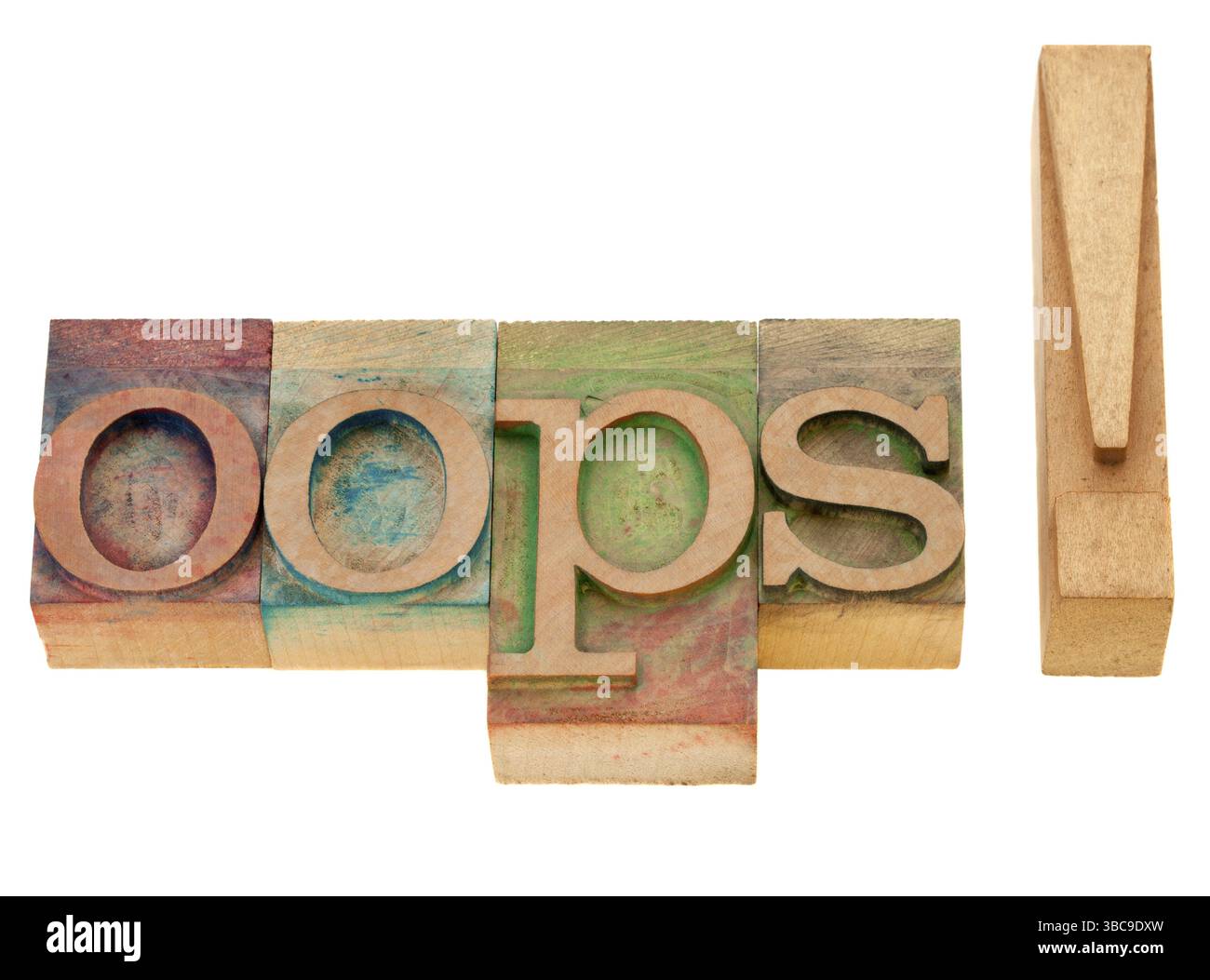 Dismay or surprise cponcept - oops exclamation - isolated word in ...