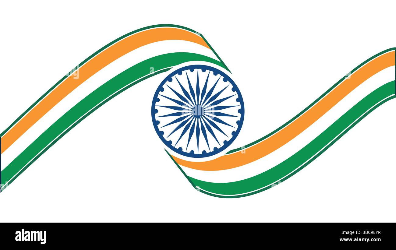 Indian flag tricolor vector graphic for independence day republic day ...