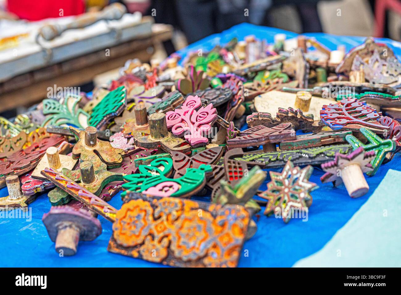 handmade stamps for printing on different surfaces Stock Photo - Alamy