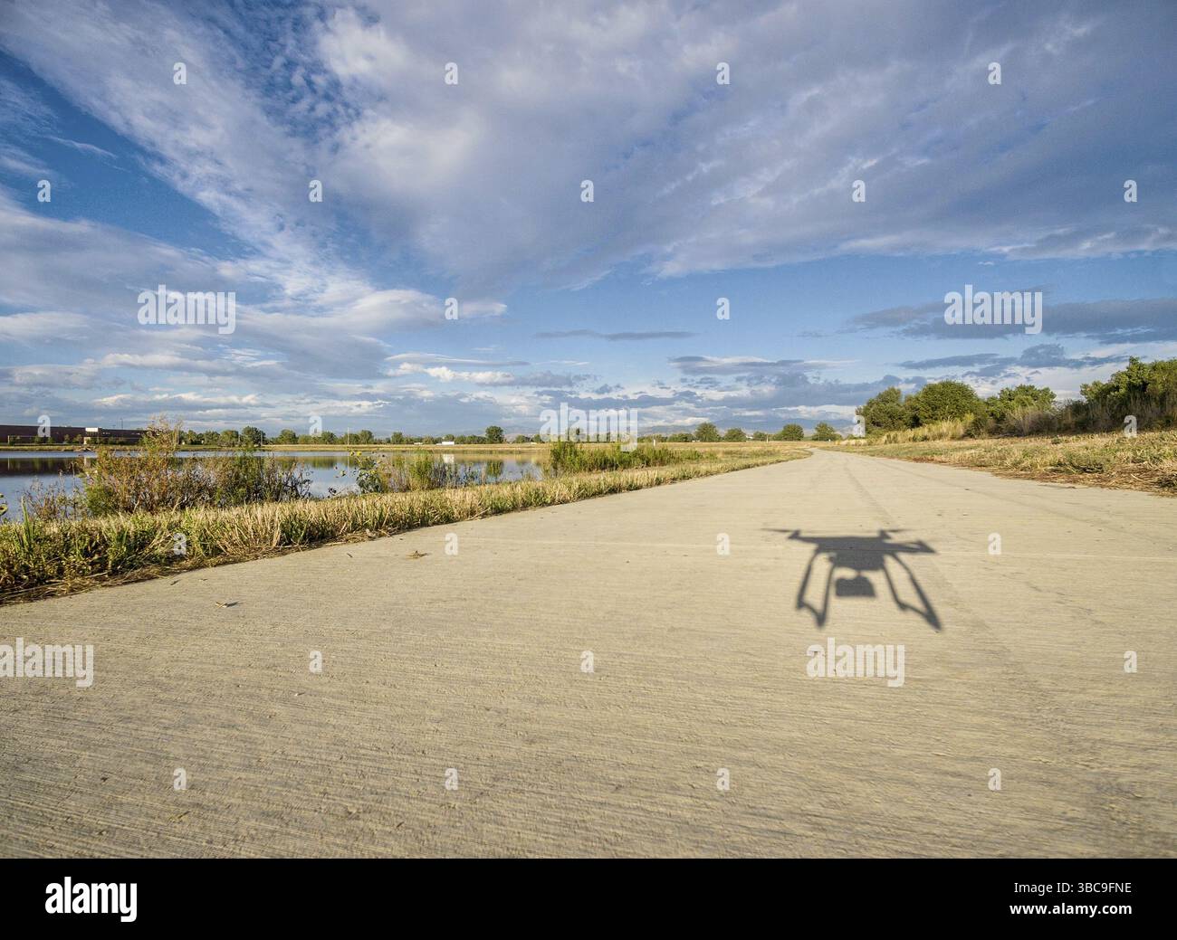 Drone fly bike lane hi-res stock photography and images - Alamy