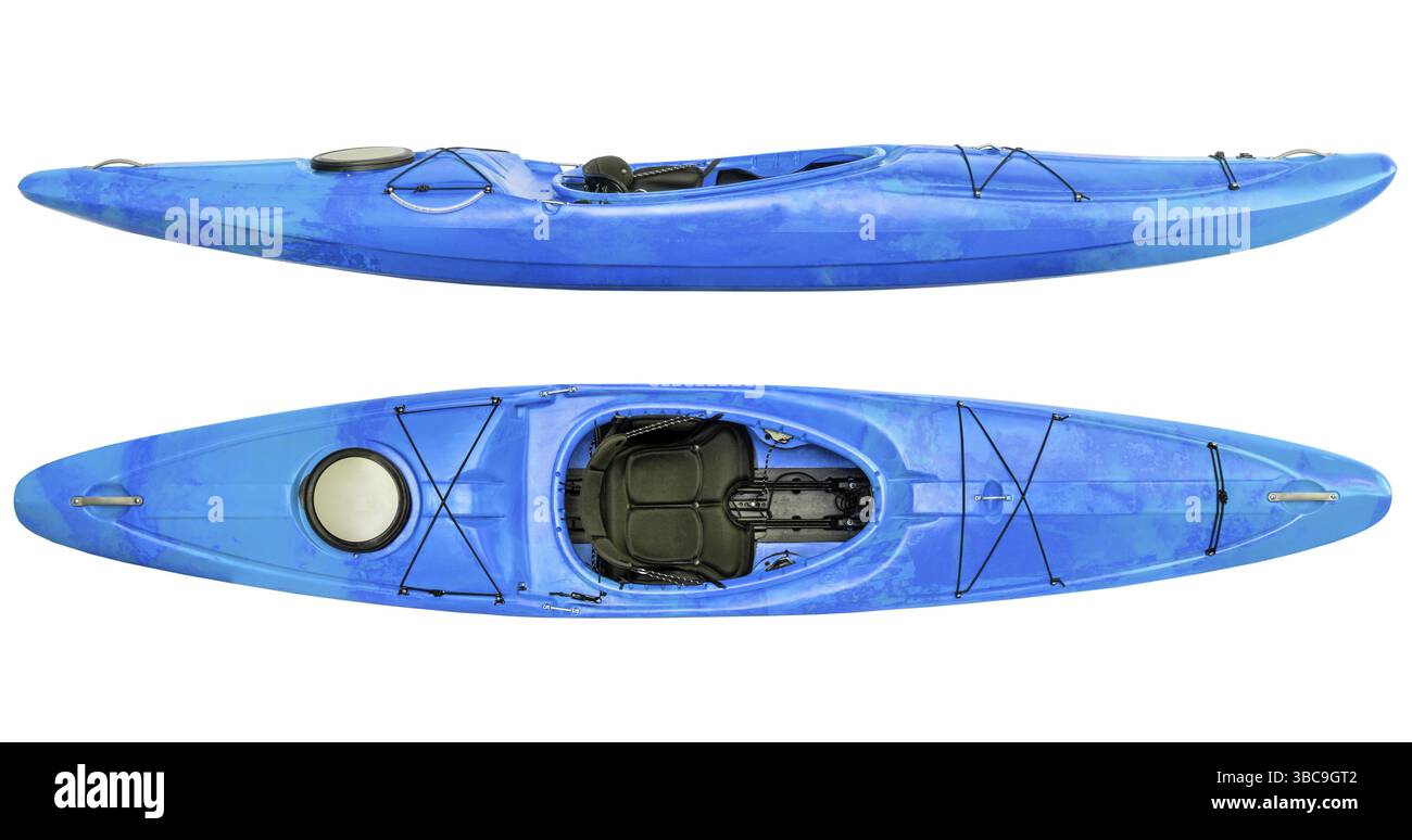 Side and top view of crossover kayak (whitewater and river running ...