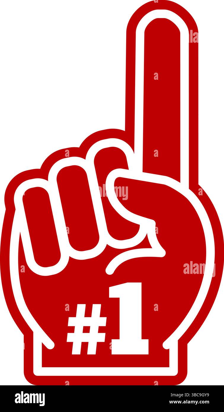 Number 1 fan hand Stock Vector Image & Art - Alamy