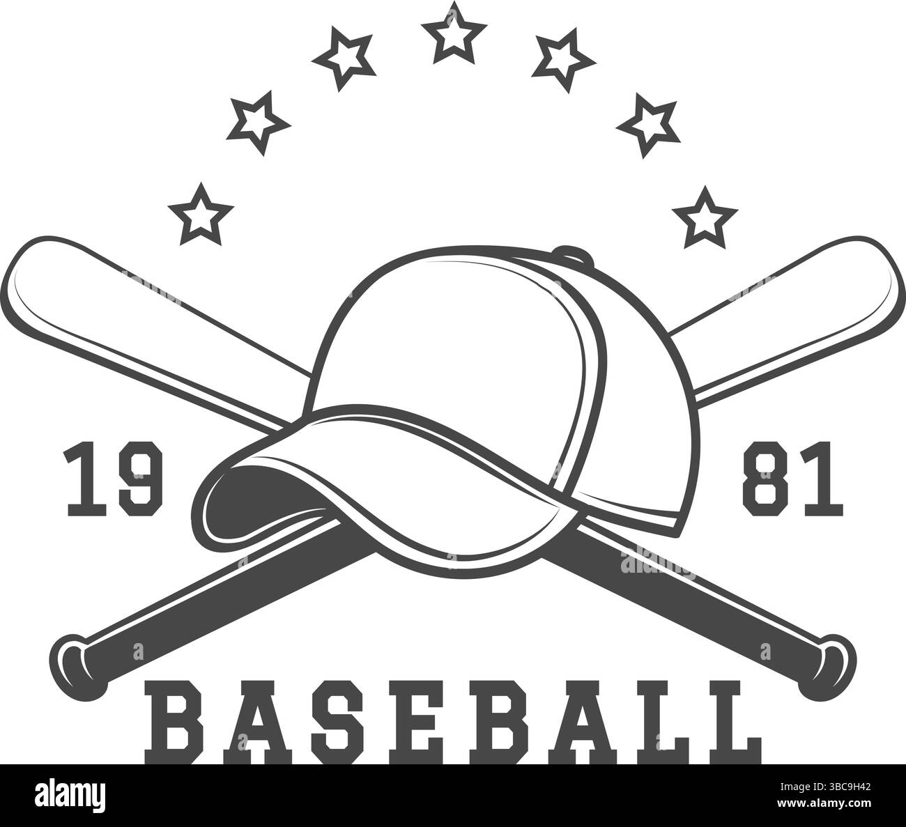 Hand drawn baseball logo Stock Vector Image & Art - Alamy