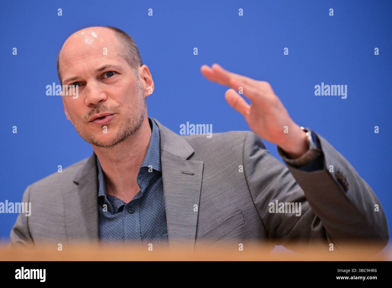 Berlin, Germany. 19th May, 2025. Benjamin Etzold, researcher at the ...