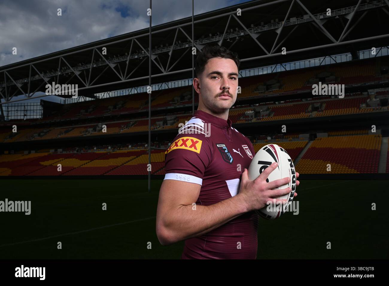 Trent Loiero of the Queensland Maroons is seen posing for a photograph ...