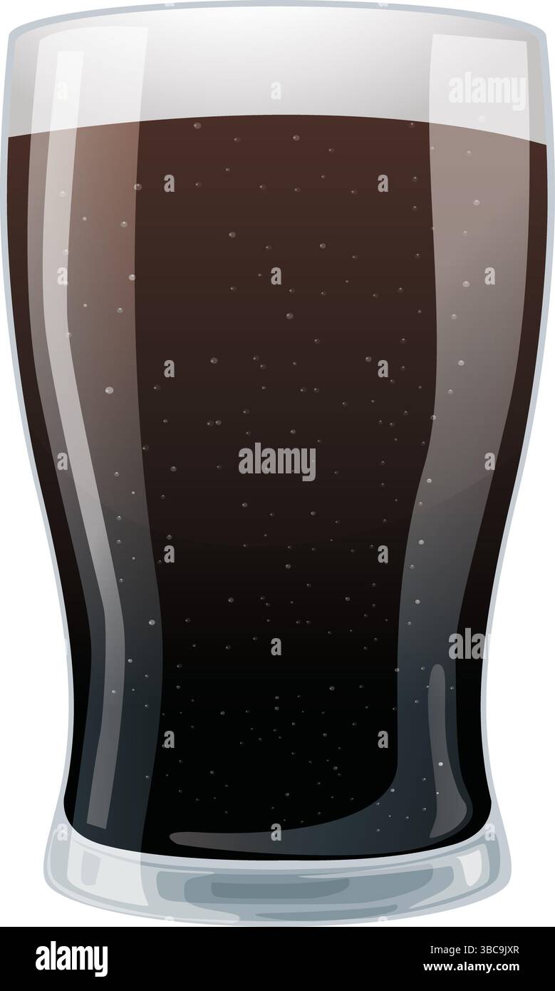 Glass of Cold Cola with Ice Cubes Isolated on White Background Stock ...