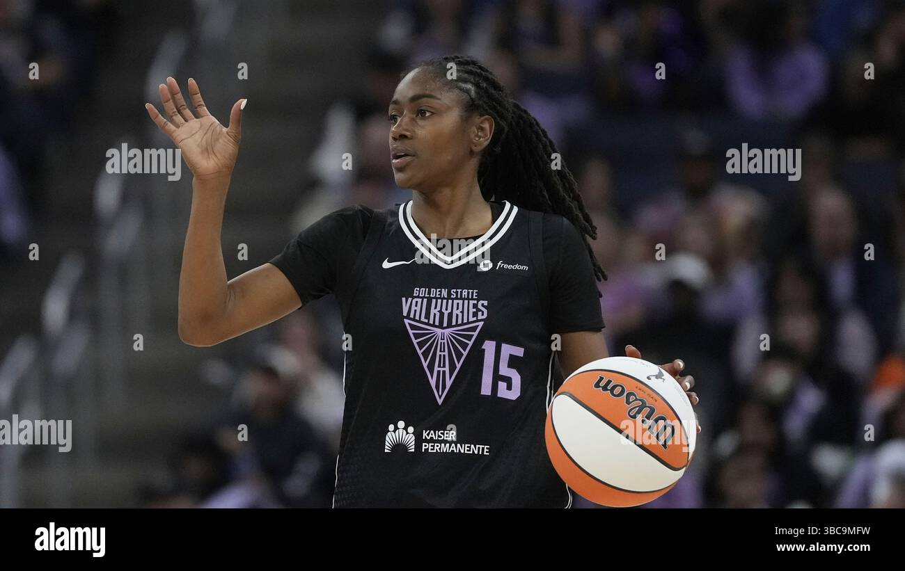 Golden State Valkyries guard Tiffany Hayes during a WNBA basketball ...