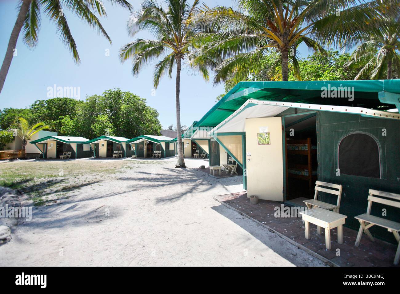 The eco cabins at Lady Elliot Island, the southern-most coral cay of ...