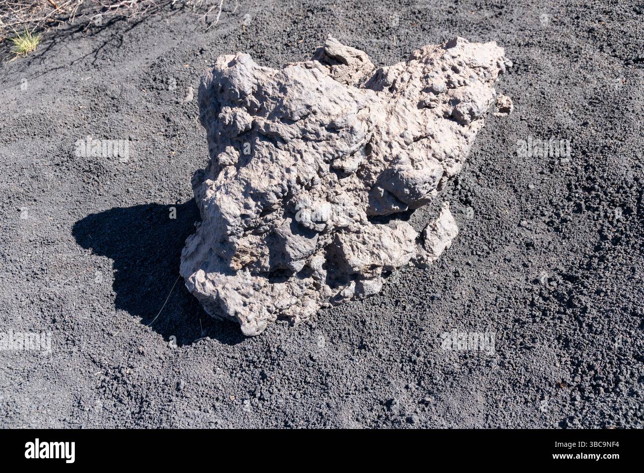 Volcanic bomb on ash-covered ground at Mount Etna Stock Photo - Alamy