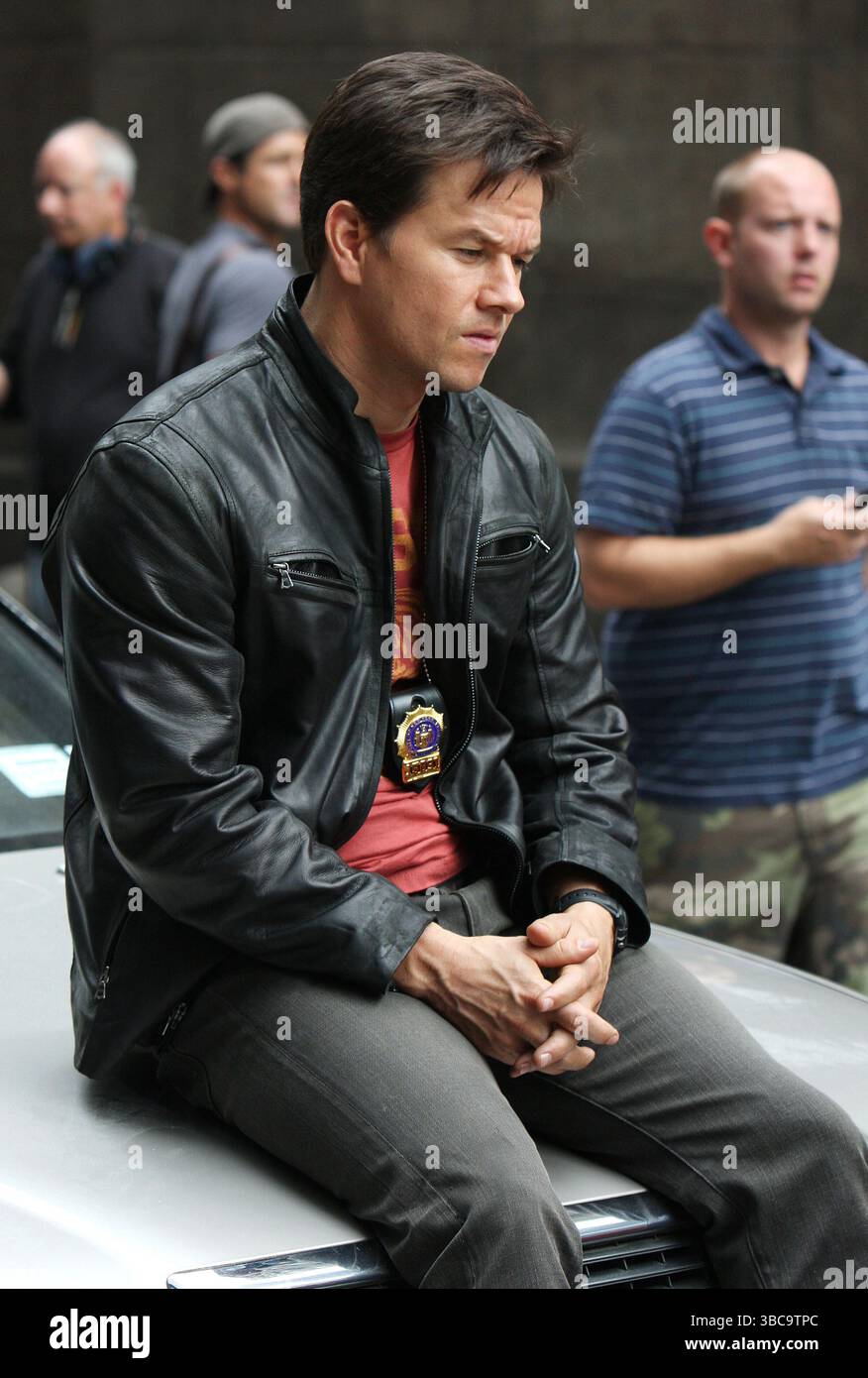 Mark Wahlberg on the set of "The Other Guys" in New York City - 23 ...