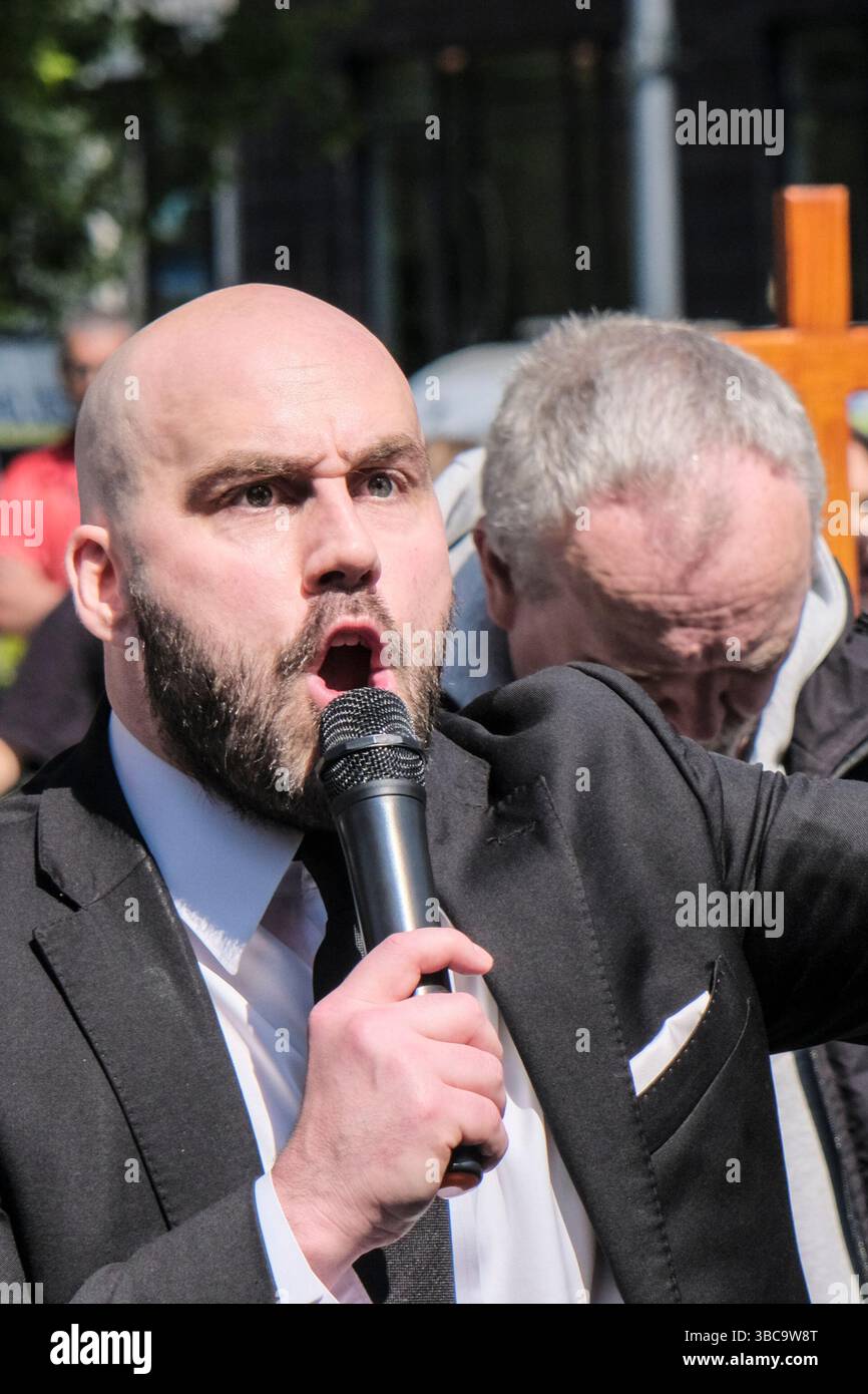 Nick Tenconi leader gives a speech promoting mass deportations and an ...