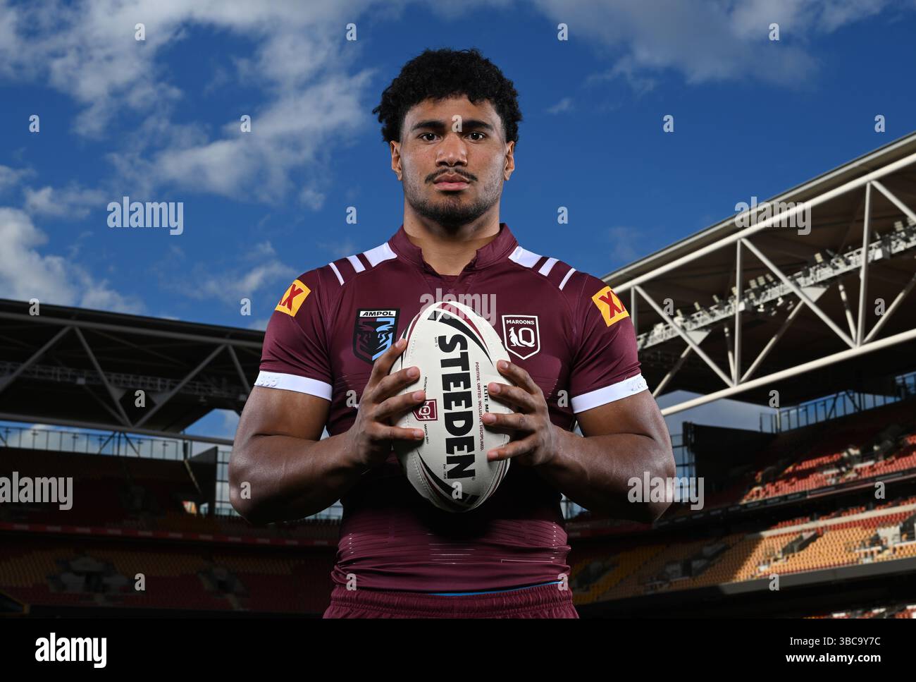 Robert Toia of the Queensland Maroons is seen posing for a photograph ...