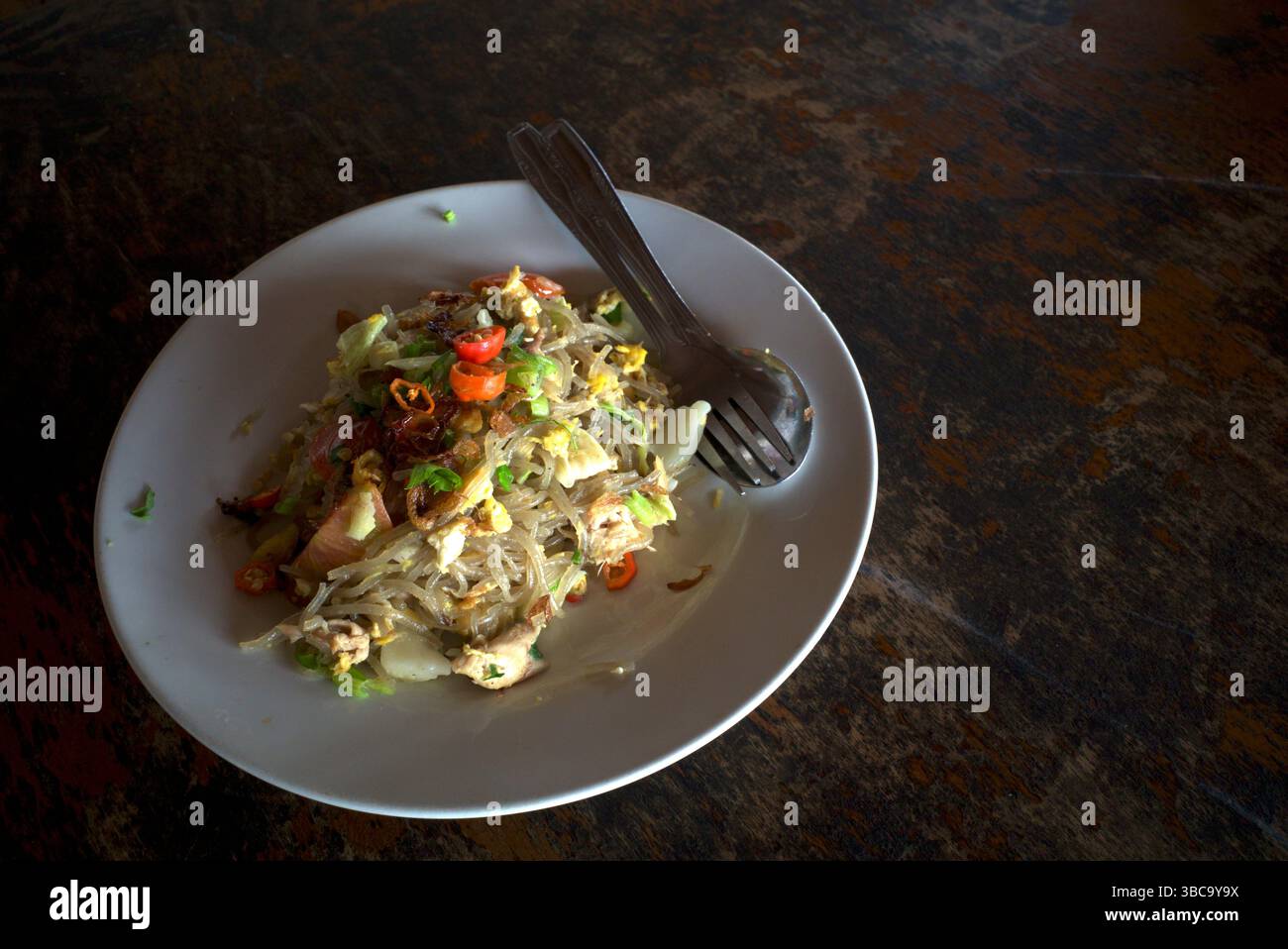 Bakmi Goreng, Indonesian traditional street food, fried noodles cooked ...