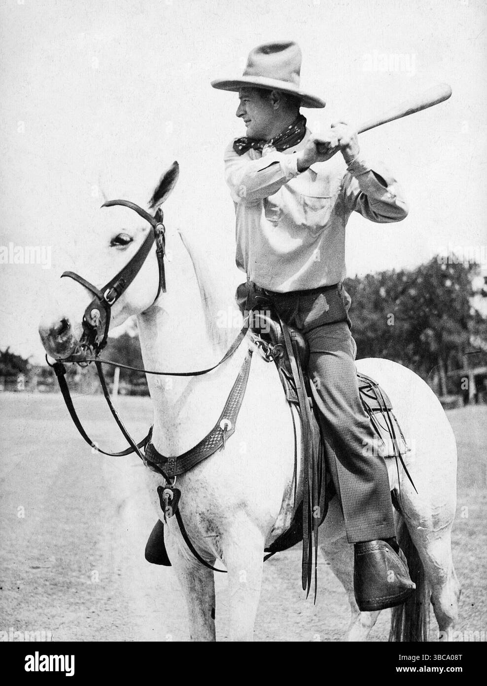 Lou Gehrig as a cowboy, horseback with a bat – Rawhide Promotional ...