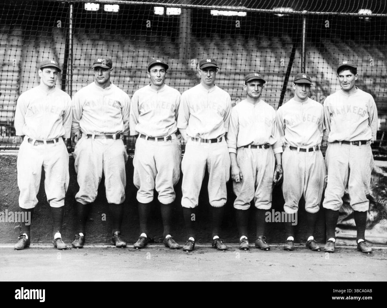 New York Yankees Infield 1928 including Lou Gehrig Stock Photo - Alamy