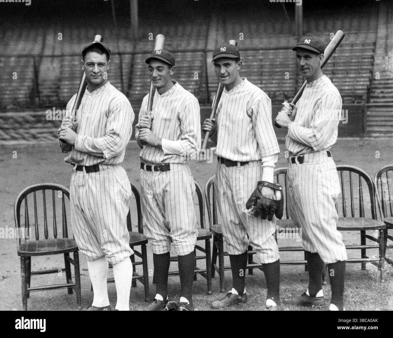 New York Yankees' infield 1926 – Lou Gehrig, Tony Lazzeri, Mark Koenig ...