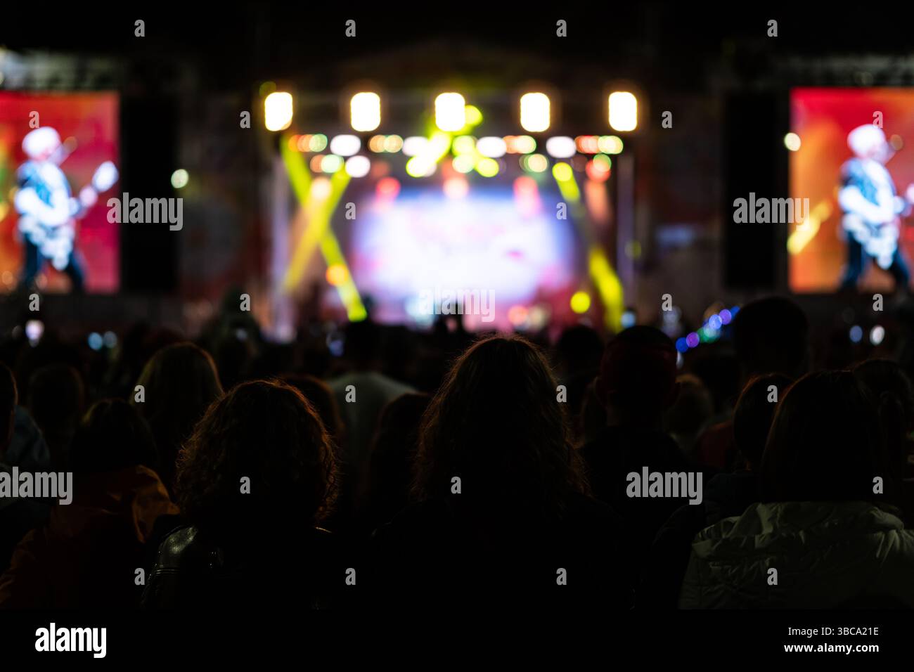 audience watching the concert on stage Stock Photo - Alamy