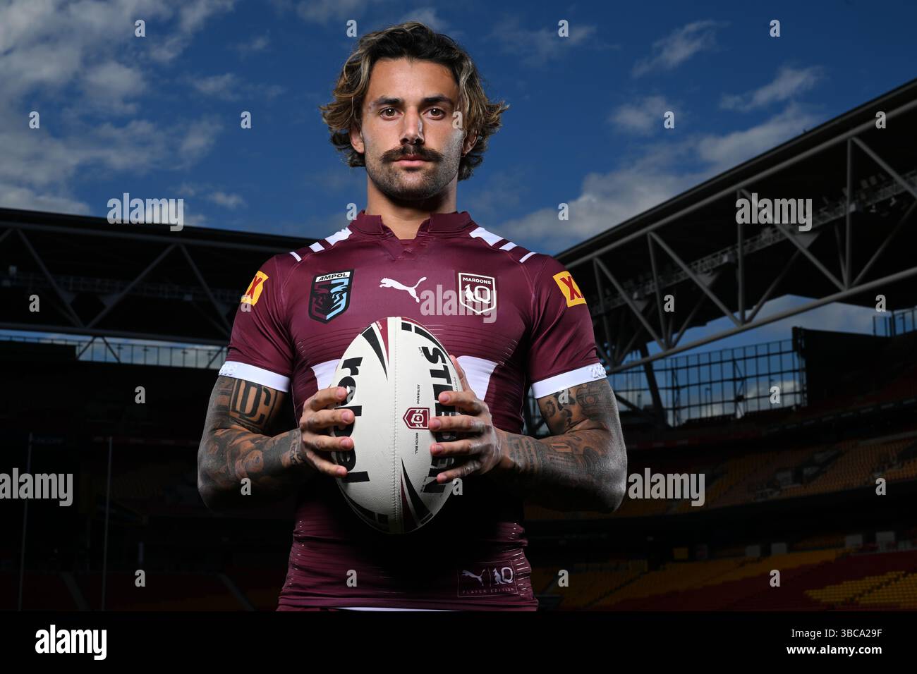 Brisbane, Australia. 19th May, 2025. Jesse Arthars of the Queensland ...