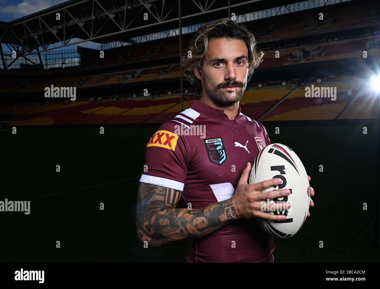 Brisbane, Australia. 19th May, 2025. Jesse Arthars of the Queensland ...