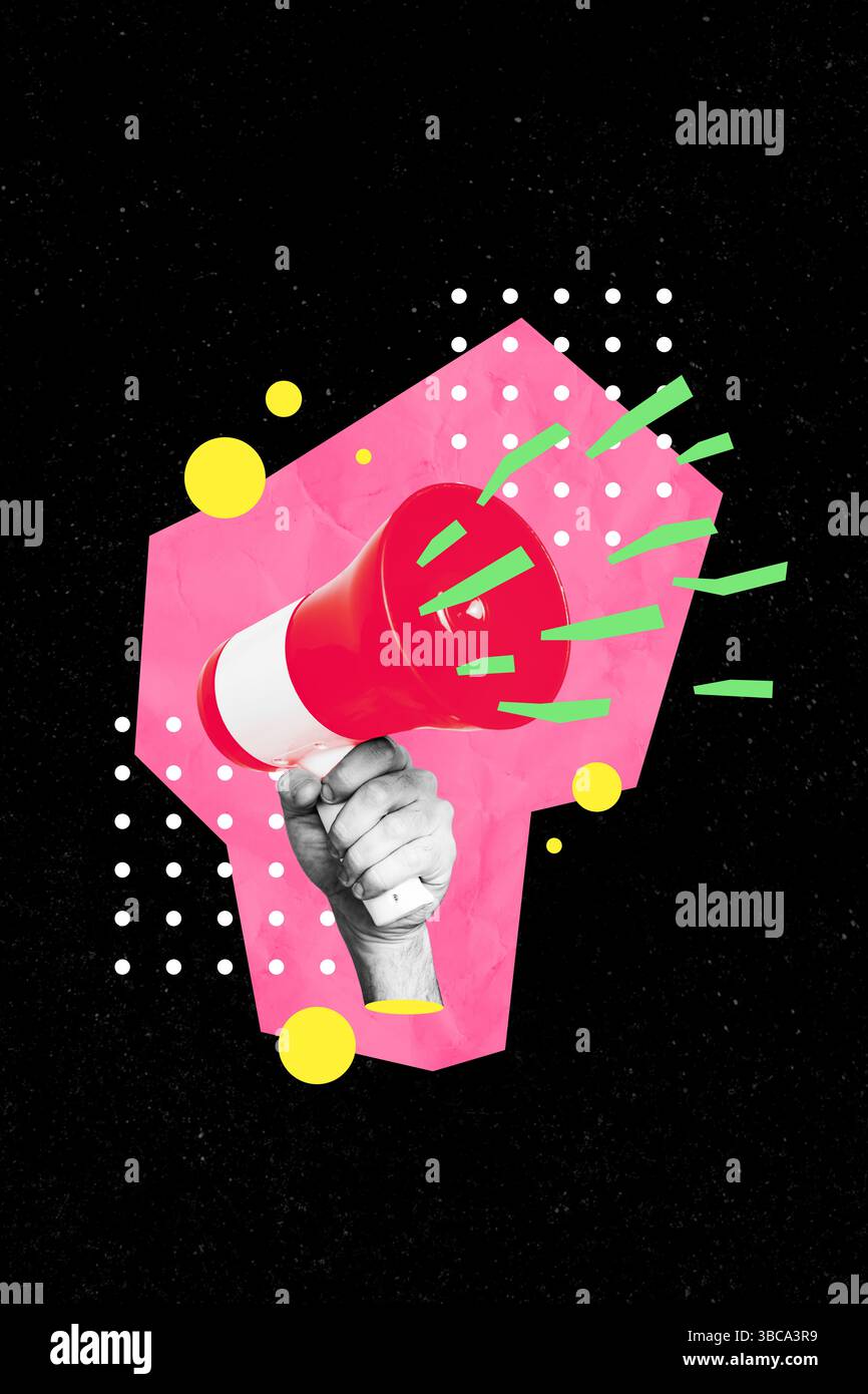 Composite sketch image design trend artwork collage of anonymous hand ...