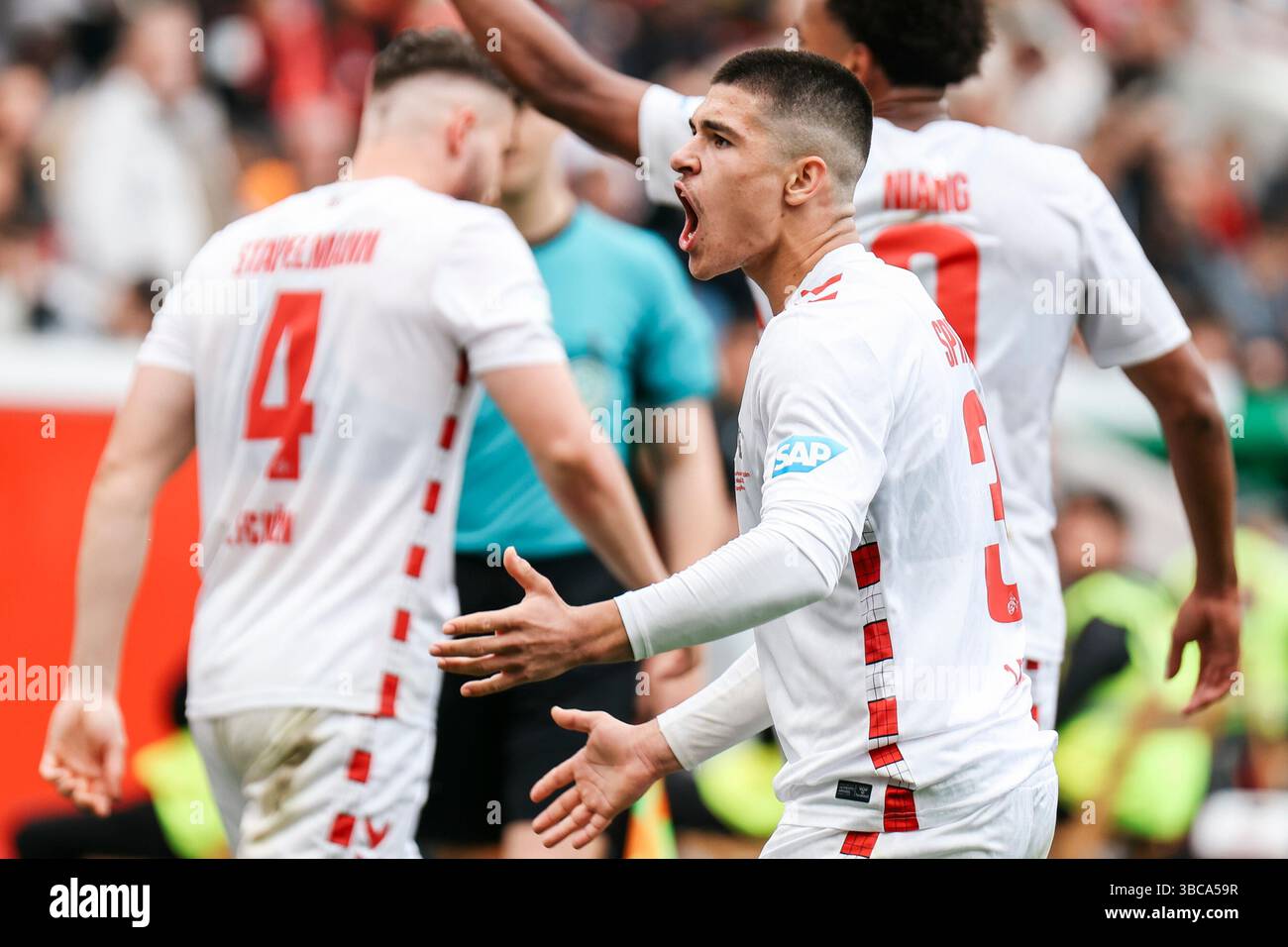 San-Luca Spitali (1. FC K?ln, #3)jubelt zum 4:5 Finale Deutsche Meisterschaft der U 19-DFB ...