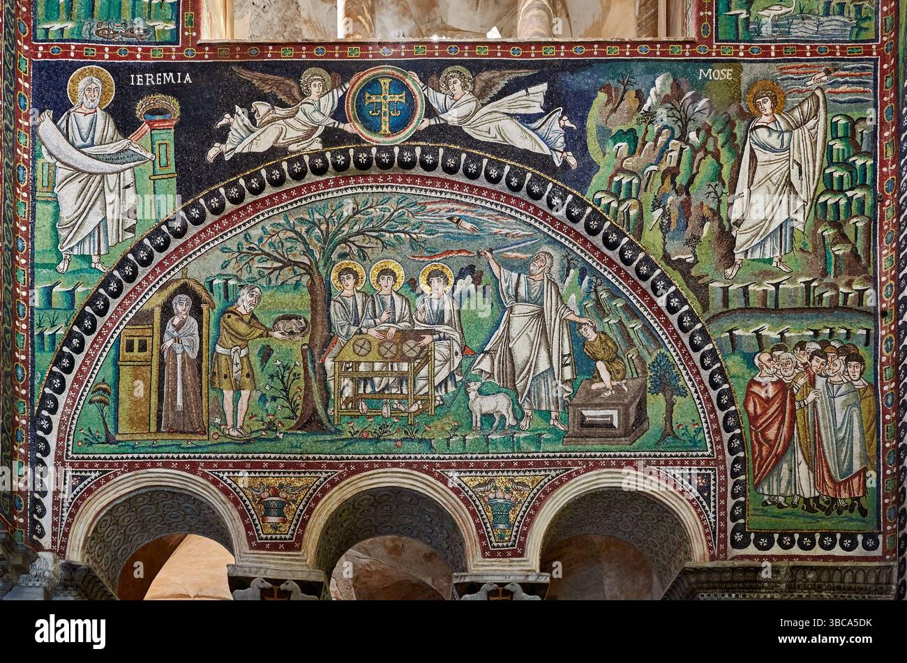 Ospitalità di Abramo,Sacrificio di Isacco. Mosè,Geremia, - mosaici ...