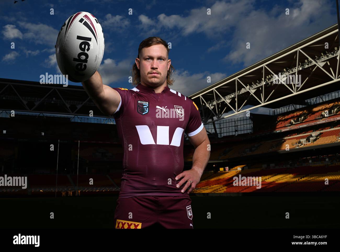 Brisbane, Australia. 19th May, 2025. Reuben Cotter of the Queensland ...