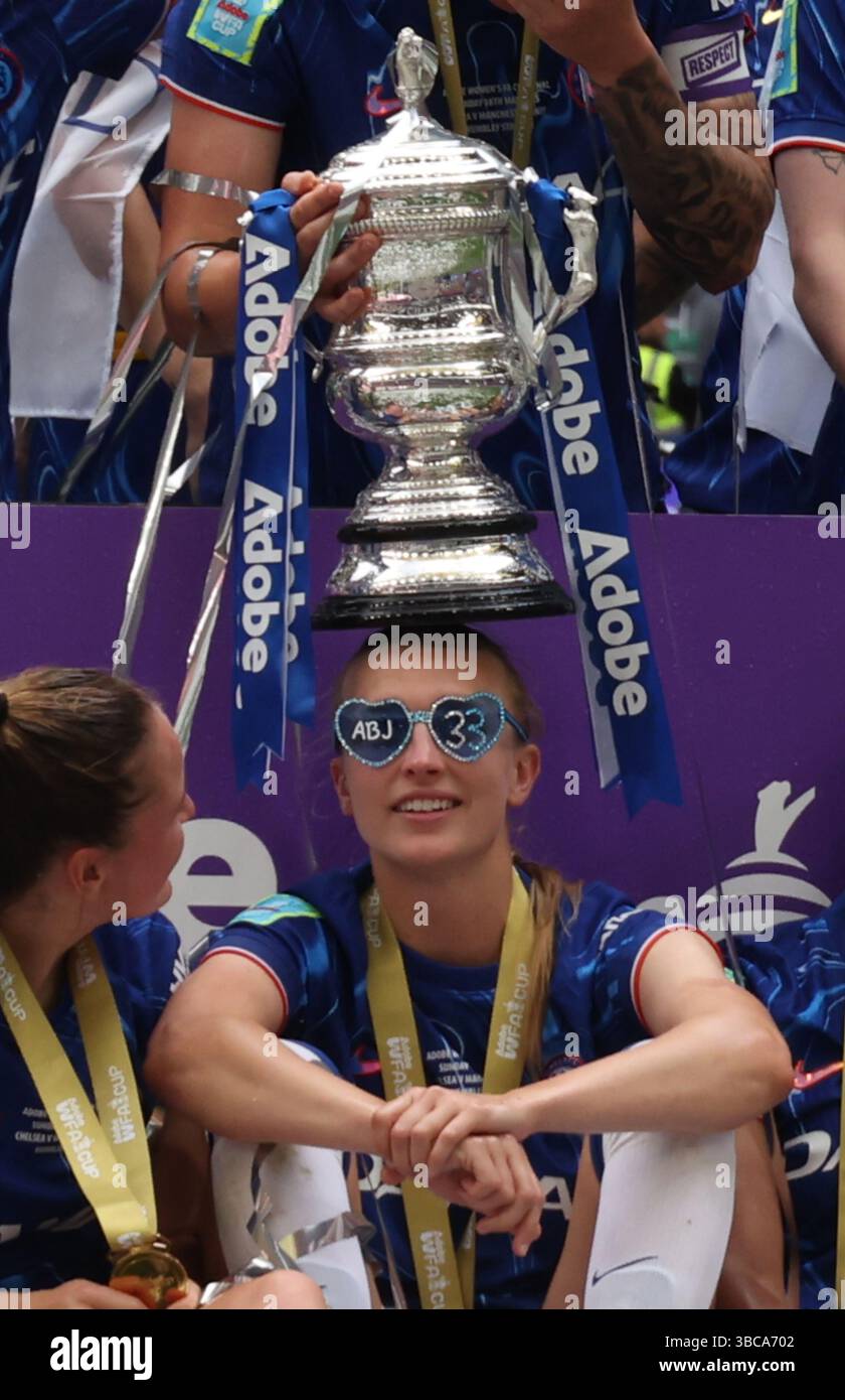 London, UK. 18th May, 2025. Aggie Beever-Jones of Chelsea Women with ...