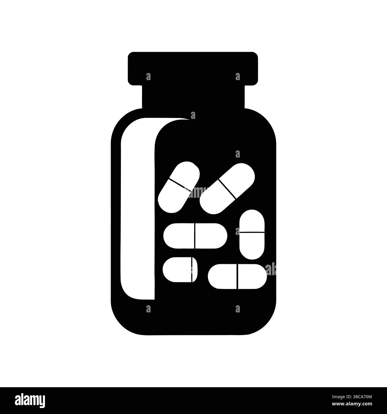 Jar capsule icon outline Stock Vector Images - Alamy