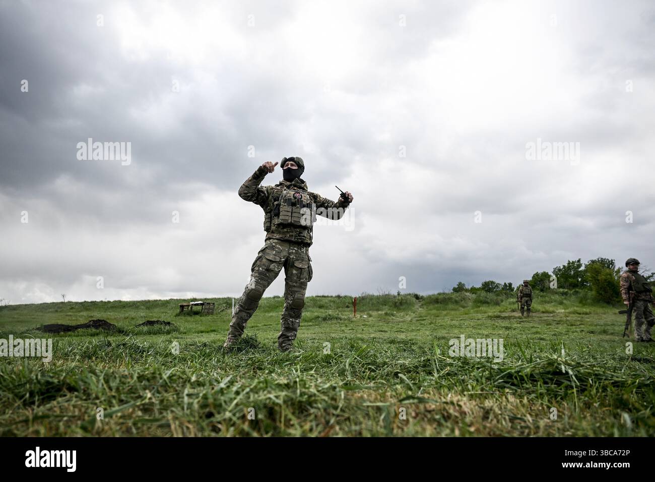 A soldier of the 141st Separate Mechanised Brigade of the Ukrainian ...