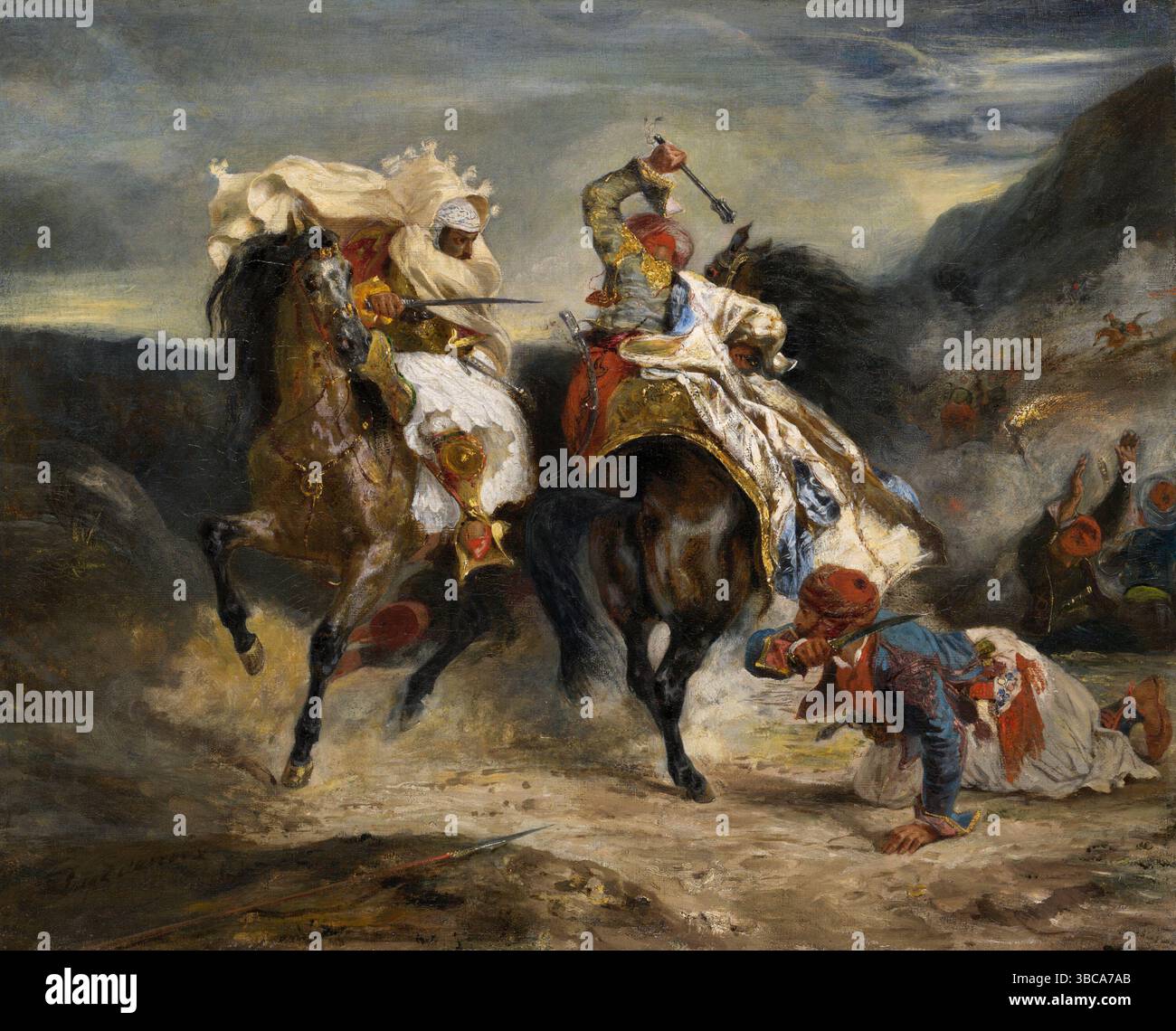 The Combat of the Giaour and Hassan. Eugène Delacroix. 1826. Inspired ...