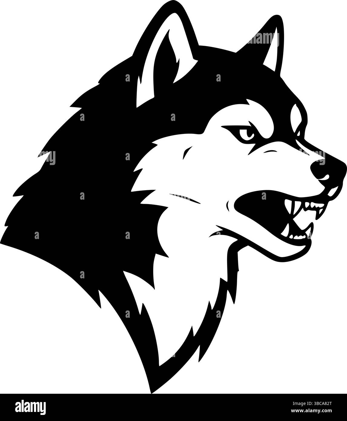 Husky simple Black and White Stock Photos & Images - Alamy