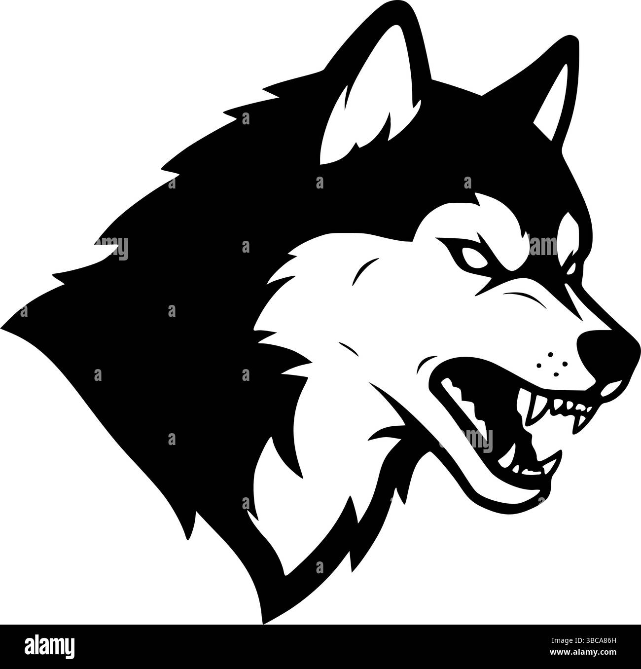 Vector silhouette husky dog Stock Vector Image & Art - Alamy