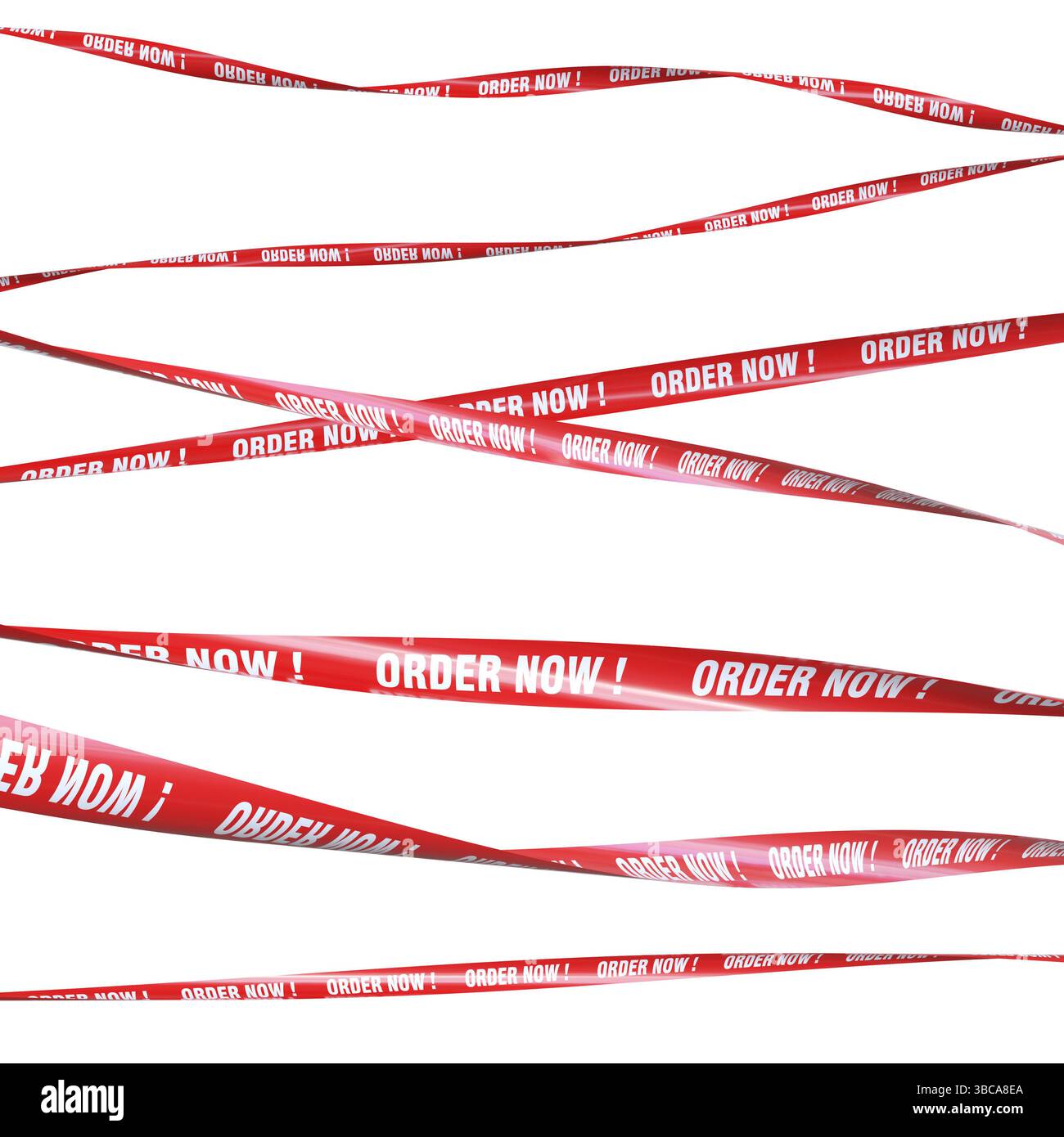 Red ribbons with order now text on transparent background 3d Stock ...