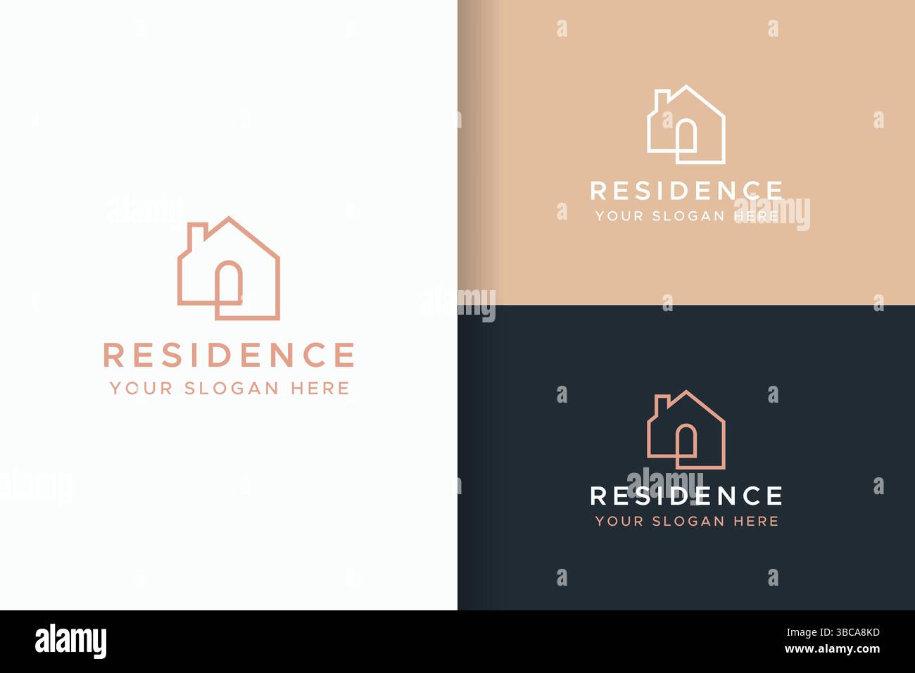 Logo Residence for Business Minimalist Concept Brand Identity ...