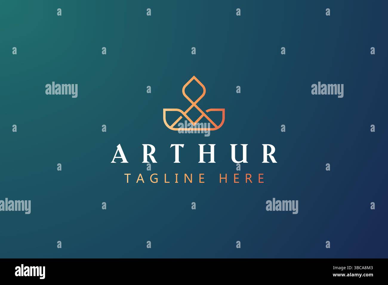 Classy Crown Abstract Geometric Symbol Monogram Logo Concept. Premium ...