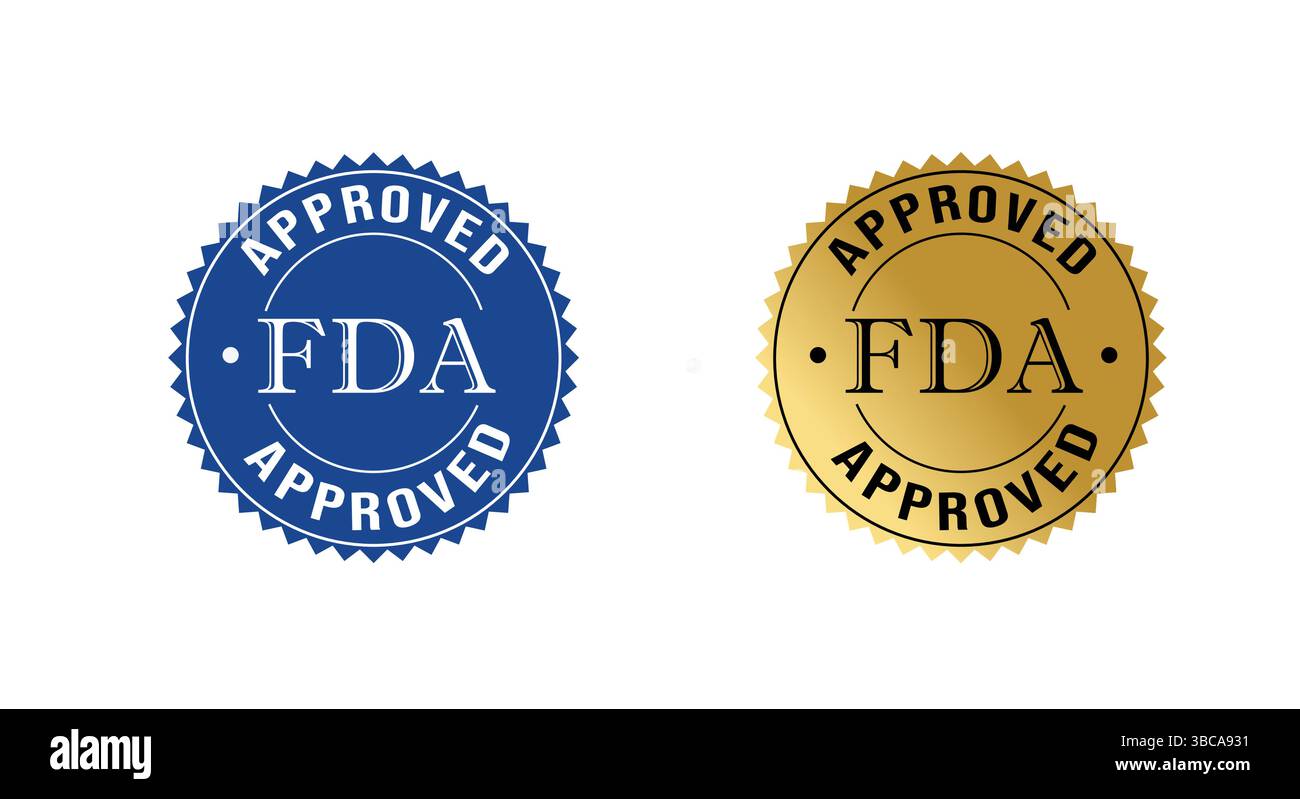 Fda approved stamp icon certification Stock Vector Images - Alamy