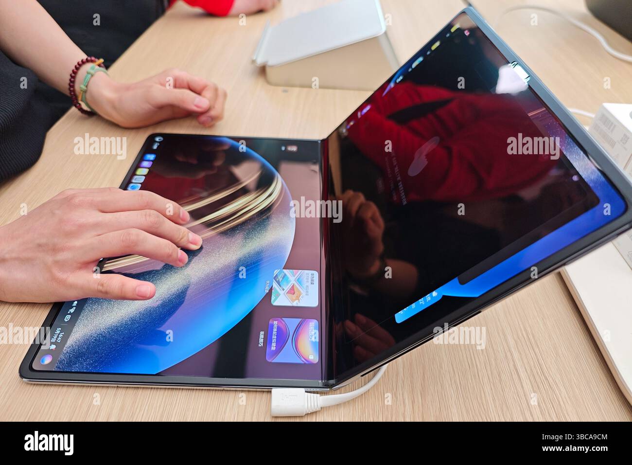 SHANGHAI, CHINA - MAY 19, 2025 - Customers experience Huawei's newly ...