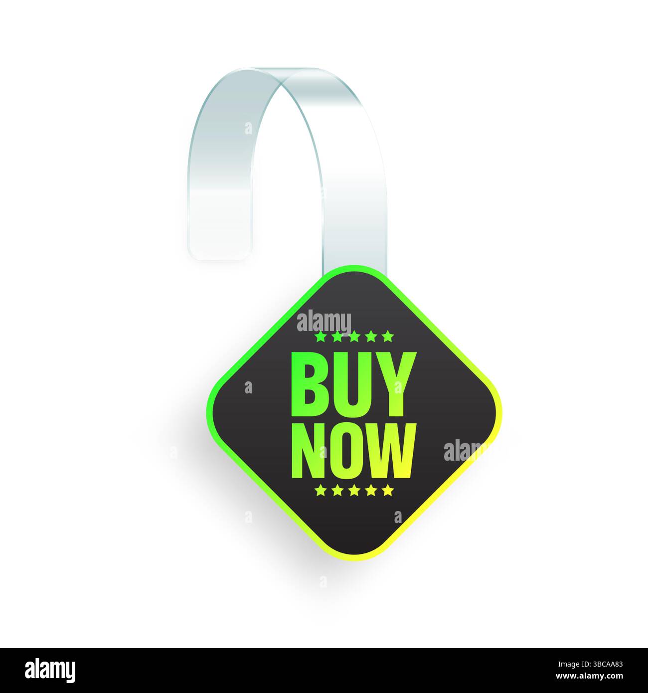 Colorful neon supermarket promotional wobbler. Realistic wobbler ...