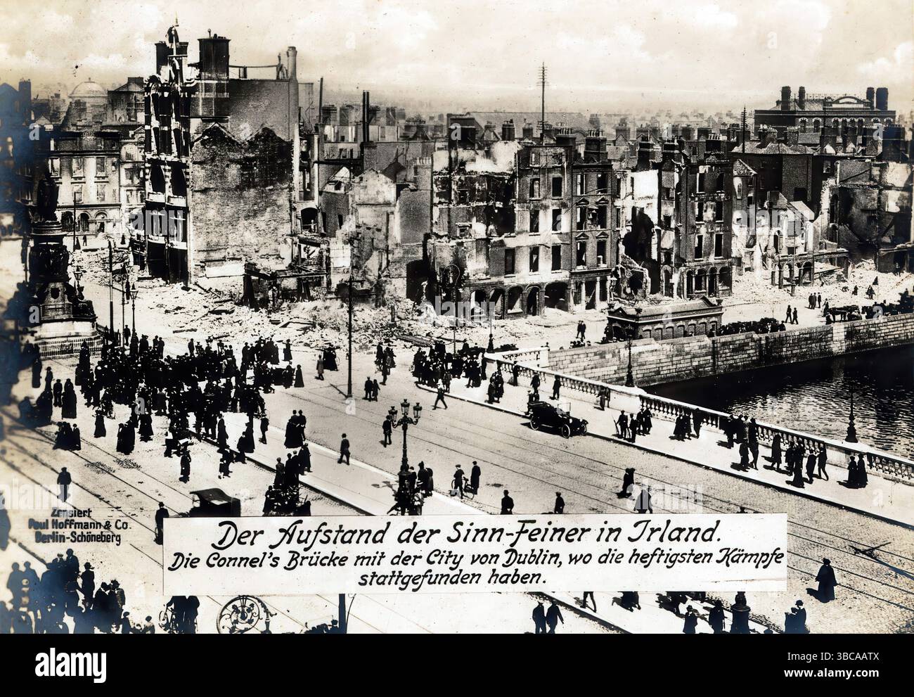 Aufstand der Sinn-Feiner, View of O Connell Brücke in Dublin, Irland ...