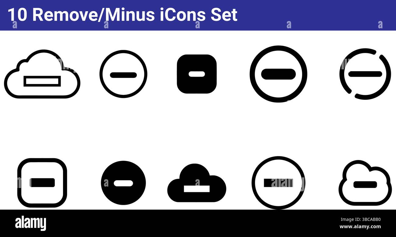 10 remove minus icons set for delete and subtract functions Stock ...