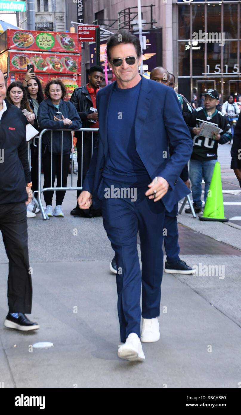 New York, NY, USA. 19th May, 2025. Hugh Jackman seen at Good Morning ...