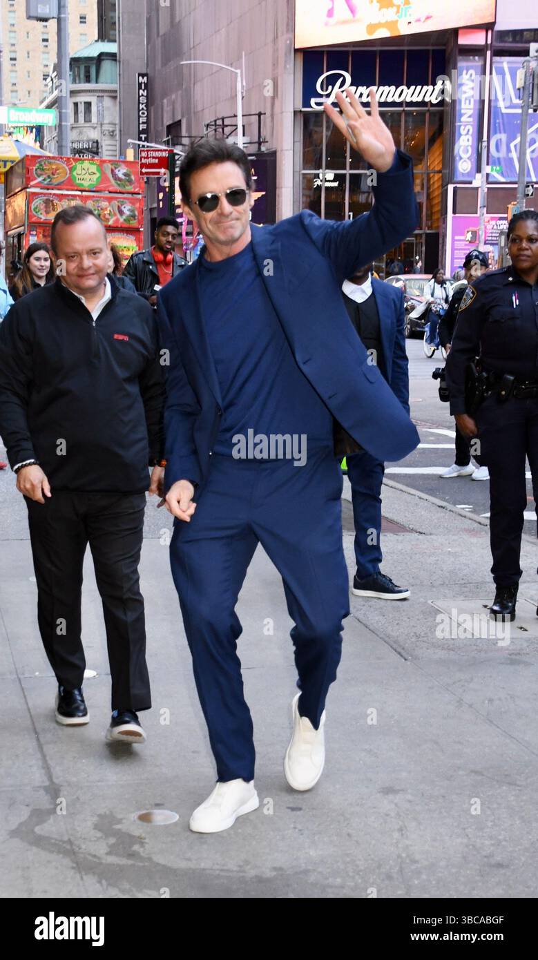 New York, NY, USA. 19th May, 2025. Hugh Jackman seen at Good Morning ...