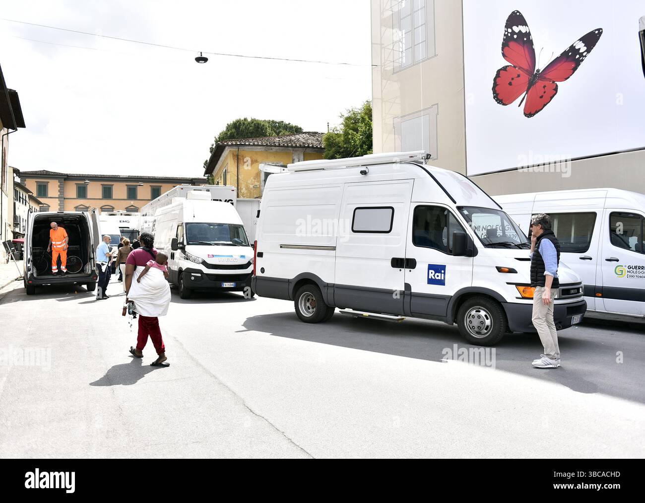 Pisa, 19/05/2025 Almost everything is ready for tomorrow in Pisa, which ...