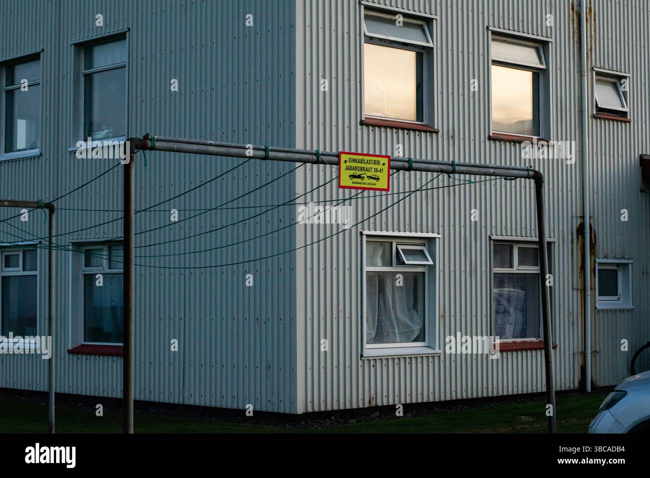 Akranes, Iceland - May 16, 2025: Exterior of a residential building in ...