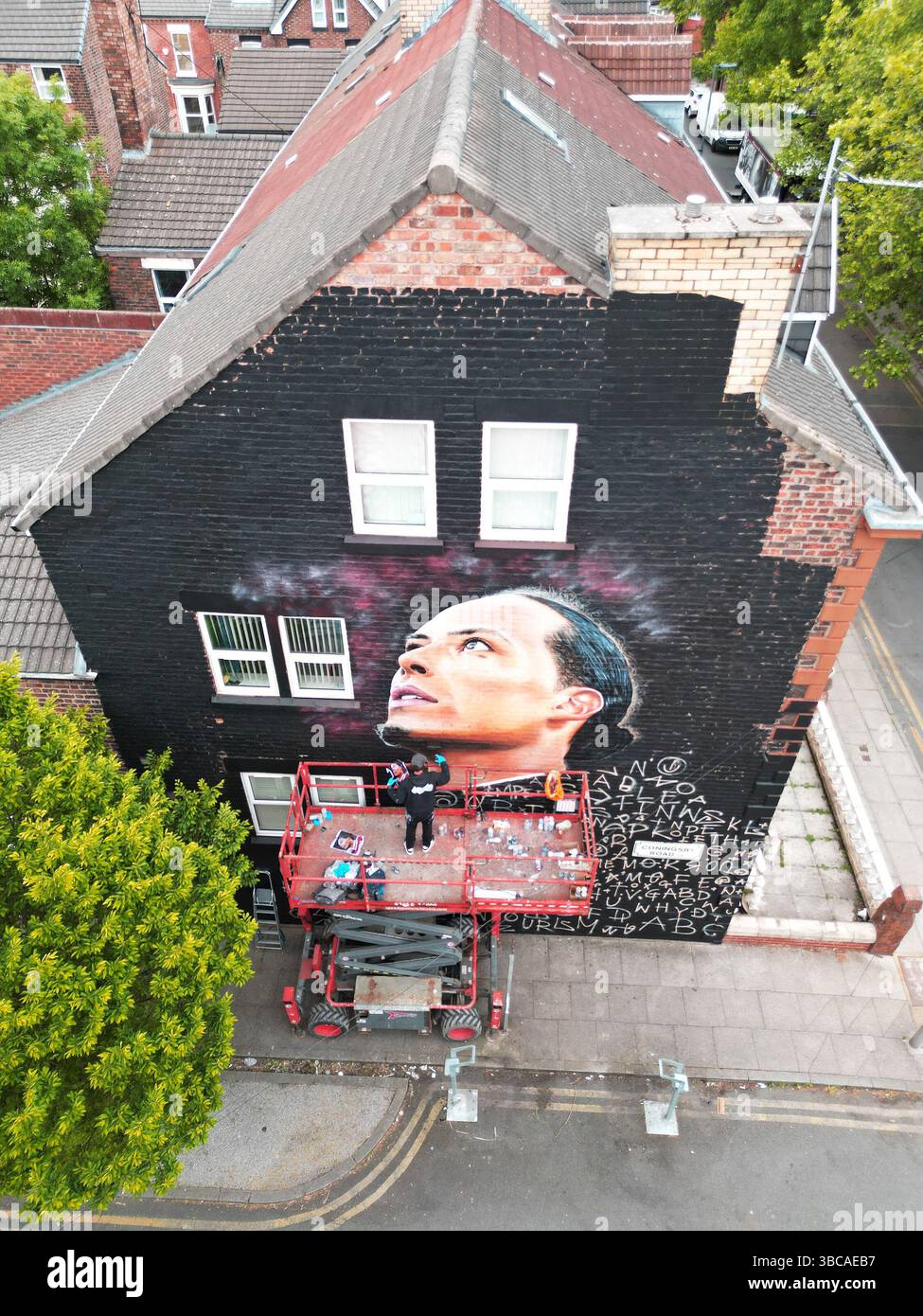 Liverpool, UK. 19th May, 2025. A new mural by Murwalls the artist ...