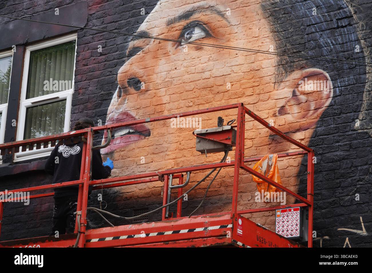 Liverpool, UK. 19th May, 2025. A new mural by Murwalls the artist ...