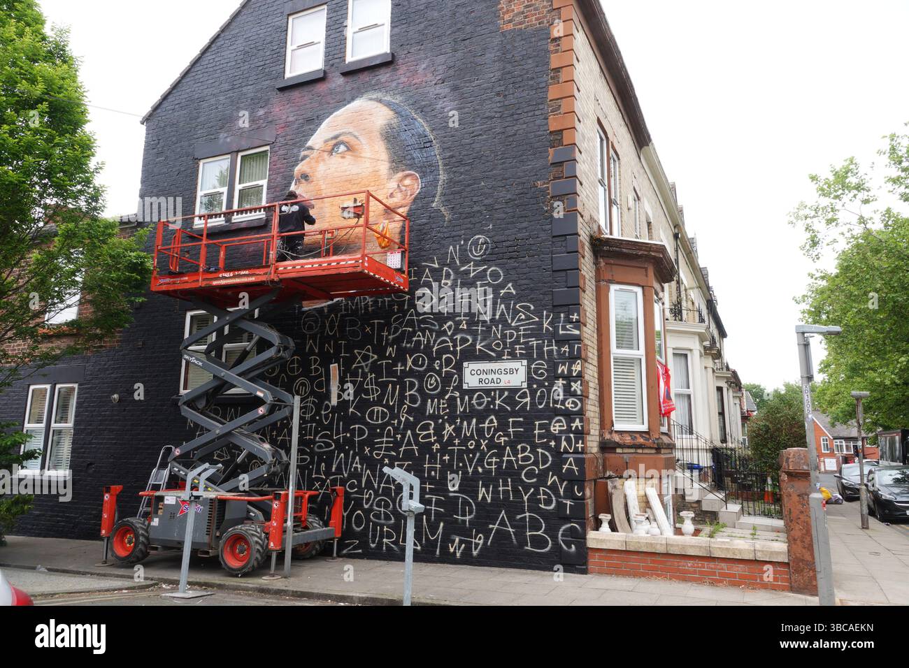 Liverpool, UK. 19th May, 2025. A new mural by Murwalls the artist ...