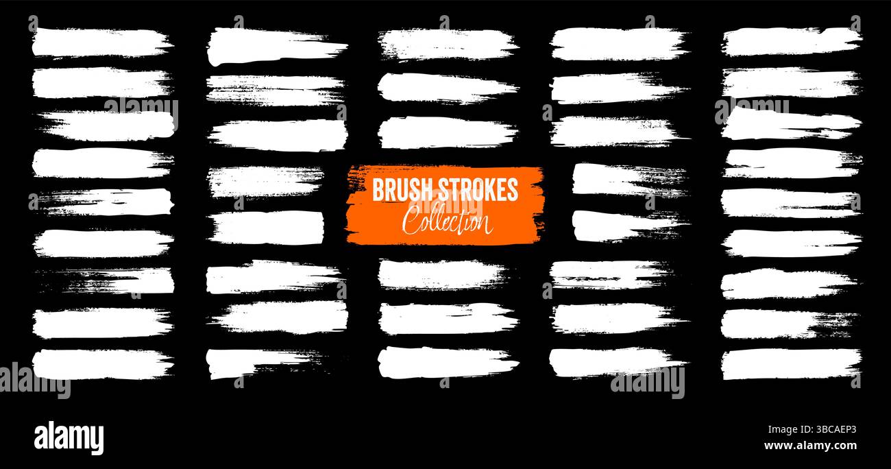 Grunge brush strokes, lines, ink smudges, hand-drawn scribble shapes ...