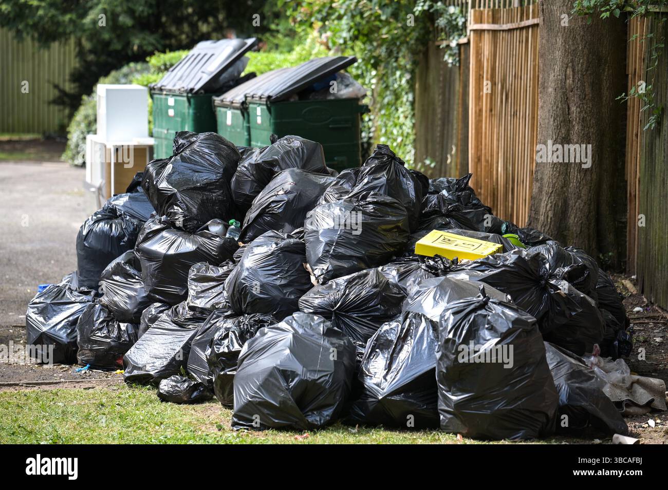 Stensham Court, Balsall Heath, Birmingham, 19th May 2025: A large pile ...